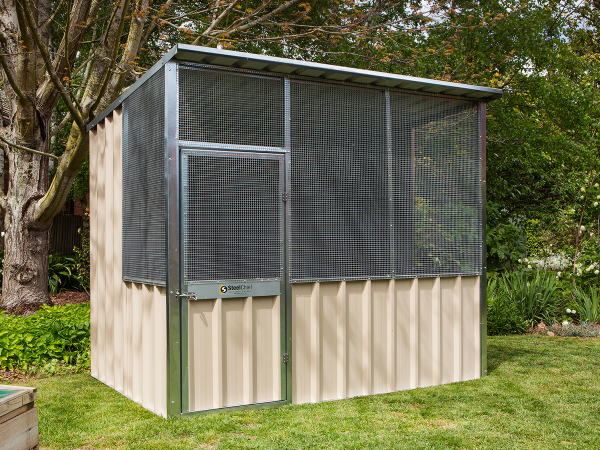 Skillion Roof Aviary - SteelChief